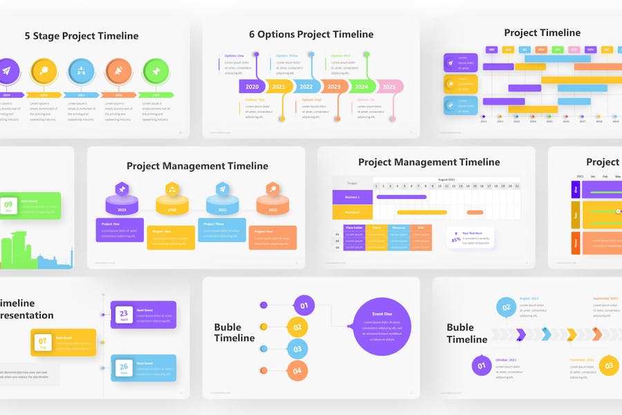 时间表-信息图表-PowerPoint-模板 timeline-infographic-powerpoint-template-PPT派